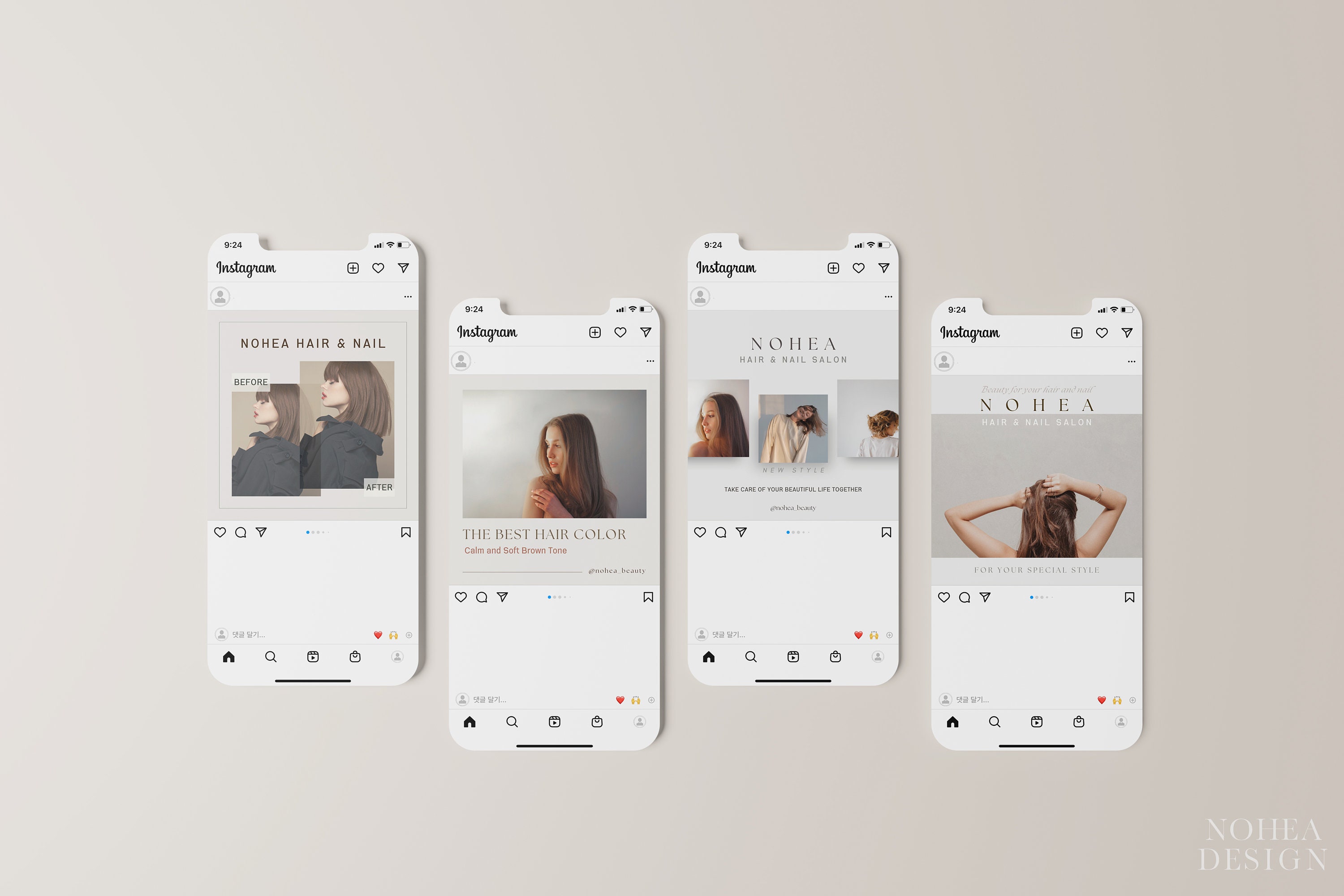 Modern Hair Stylist Instagram Post Template Canva | Nail Tech Beauty ...