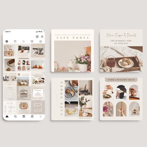 Modern Coffee Instagram Posts Cafe Social Media Business Template ...