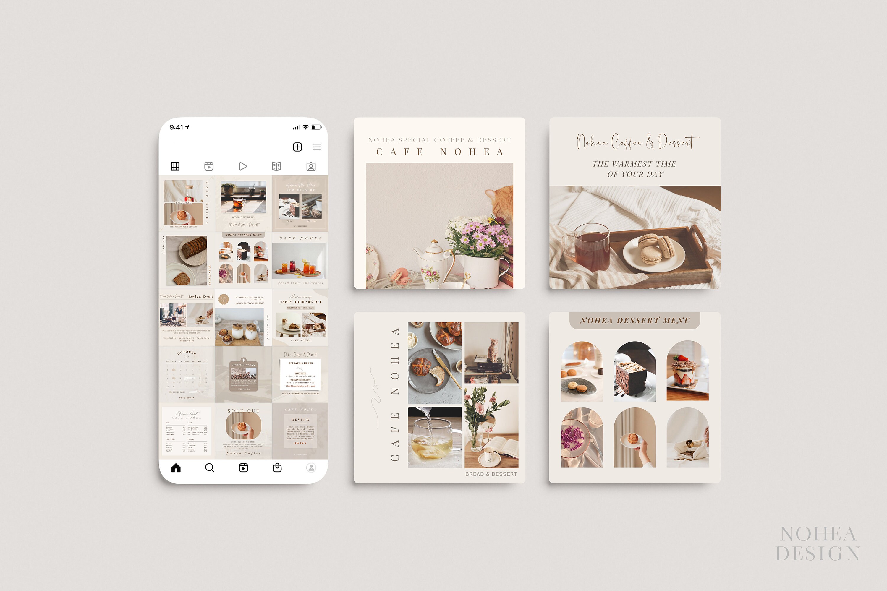 Modern Coffee Instagram Posts Cafe Social Media Business Template ...