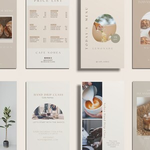 Coffee Barista Instagram Post Templates Brown Neutral Beige Cafe Bakery ...