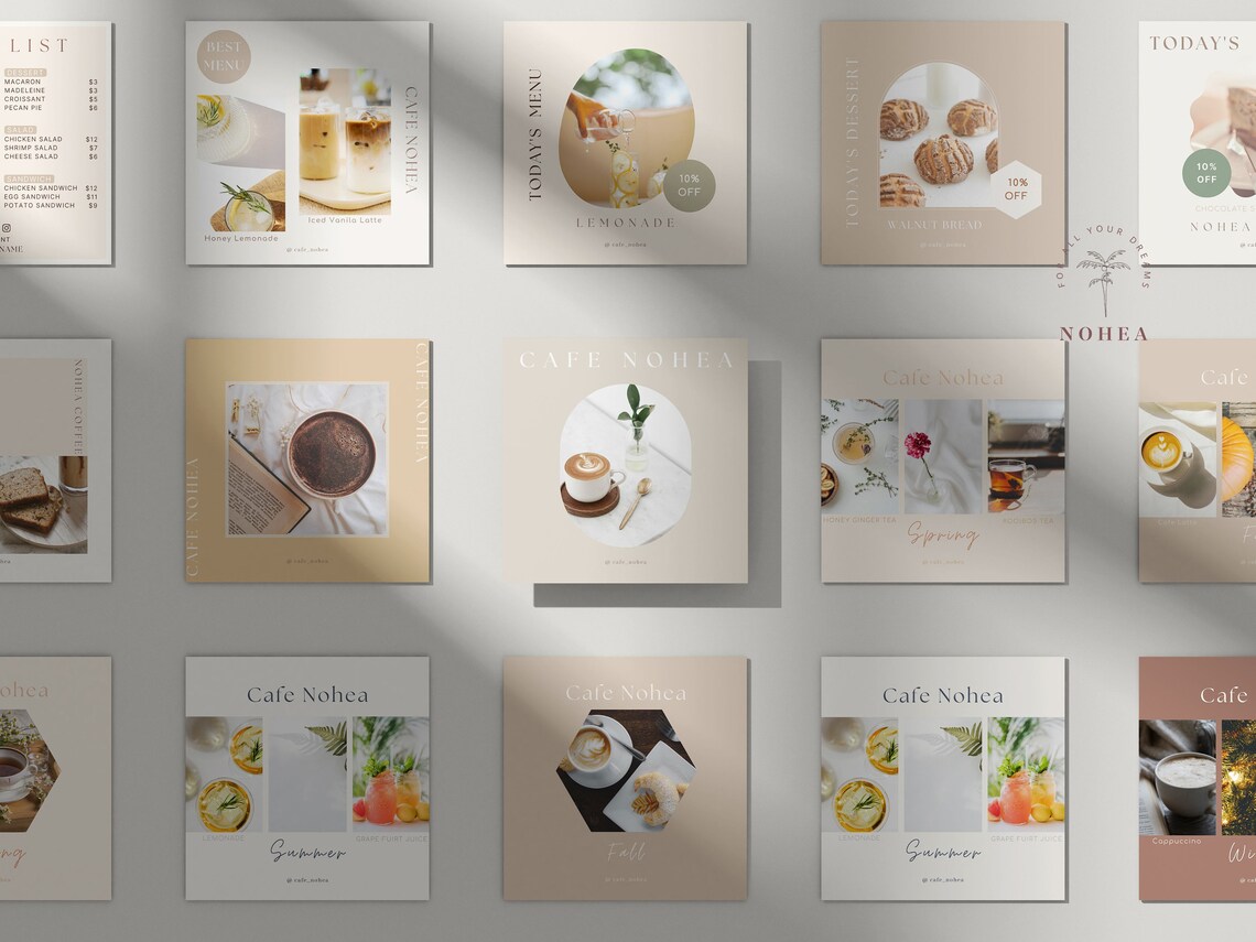 Coffee Barista Instagram Post Templates Brown Neutral Beige - Etsy