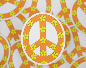 Orange Peace Sign | Etsy