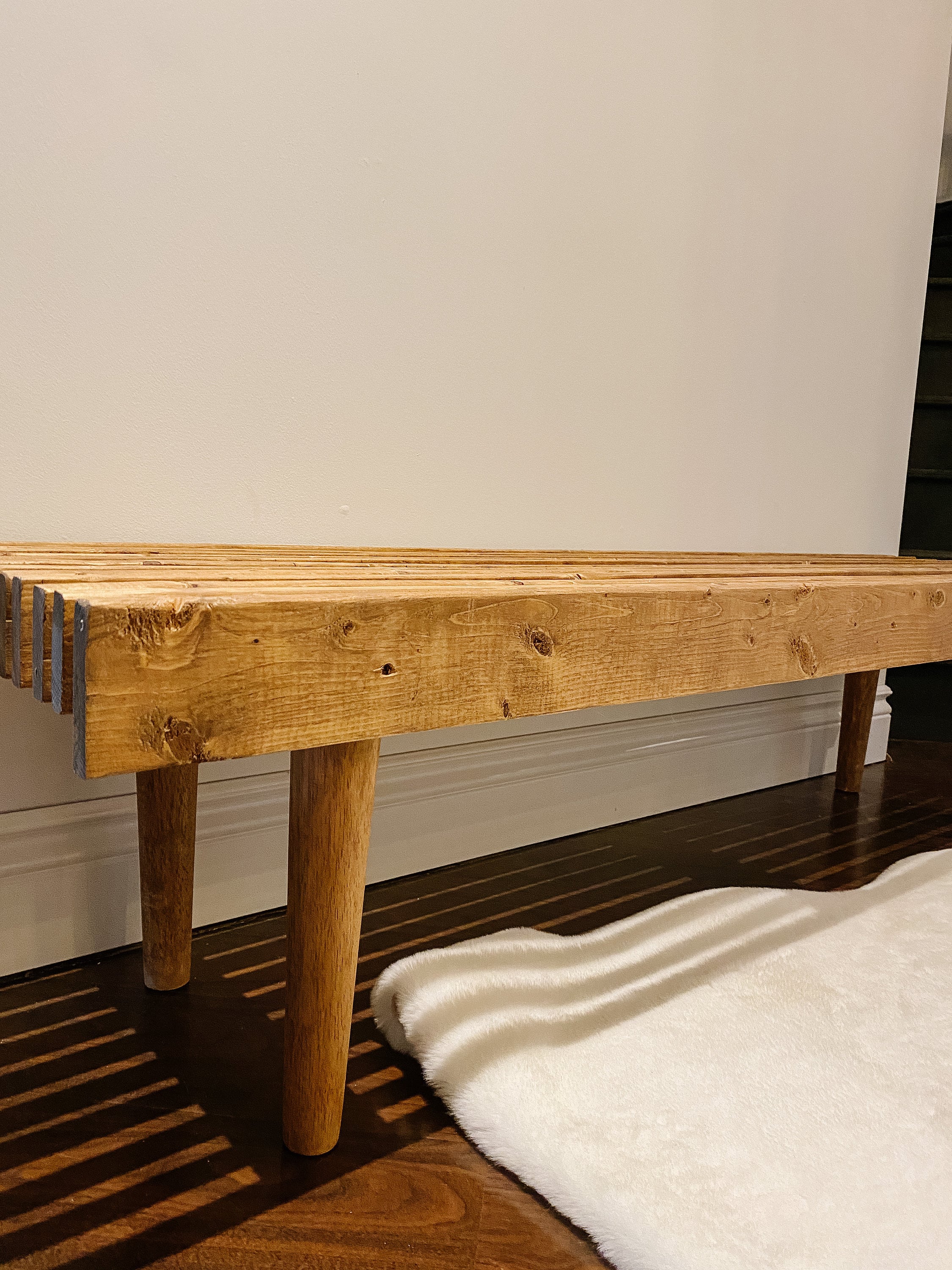 Slatted Bench - Mid Century Modern - Etsy