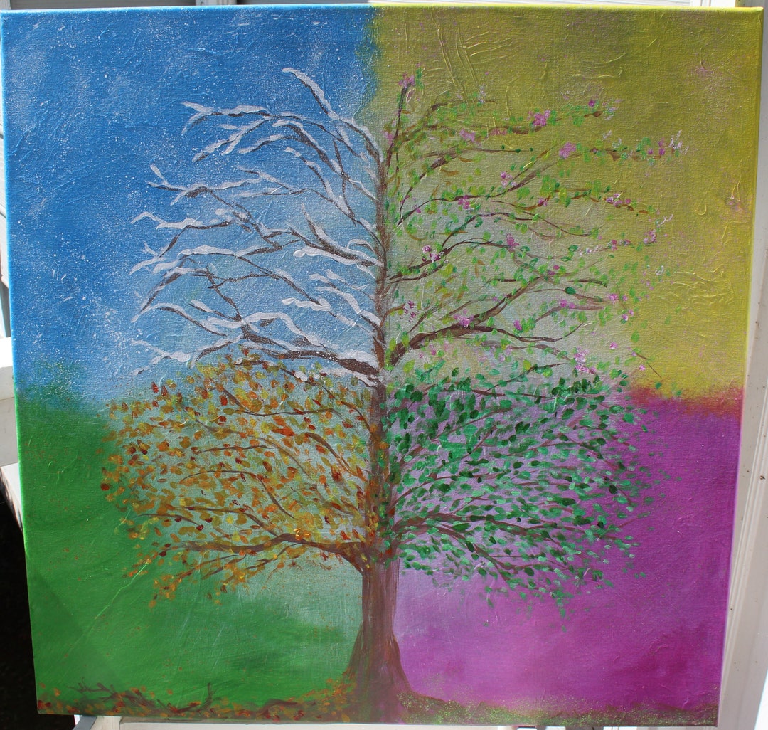 Seasons of Life Tree Painting (6) - Etsy