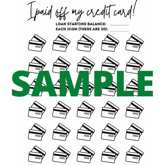 Printable Credit Card Debt Payoff Tracker Paying off Credit - Etsy