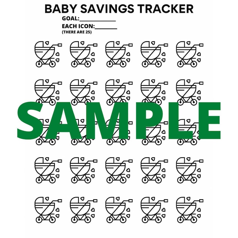 Printable Baby Fund Tracker, Saving Money for Baby, Baby Savings ...