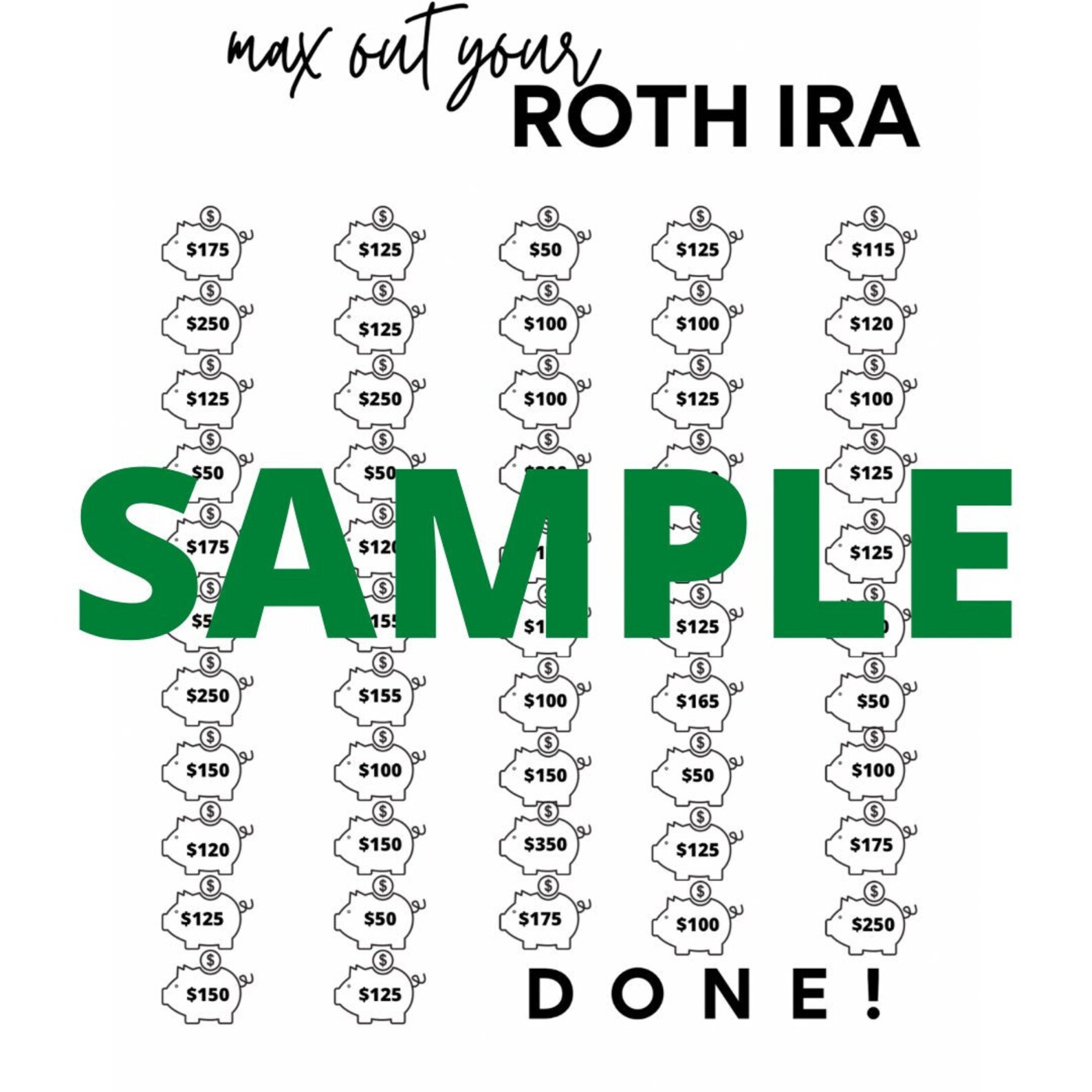 7000 Savings Challenge Printable | 2025 52 Week Savings Challenge ...