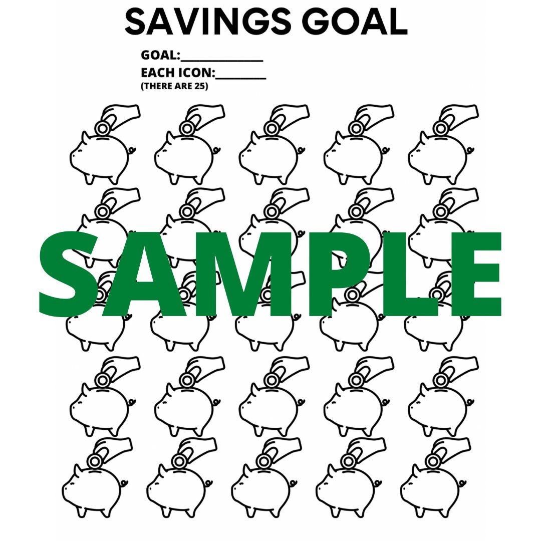 Printable Savings Tracker Savings Challenge Coloring Tracker Etsy