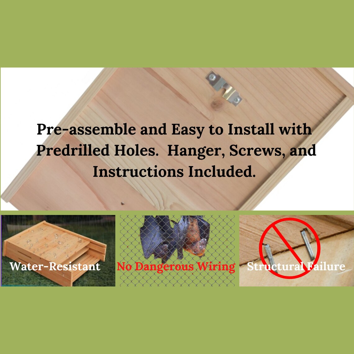 Large Bat House Bat Box Double Chambered Bat Houses - Etsy