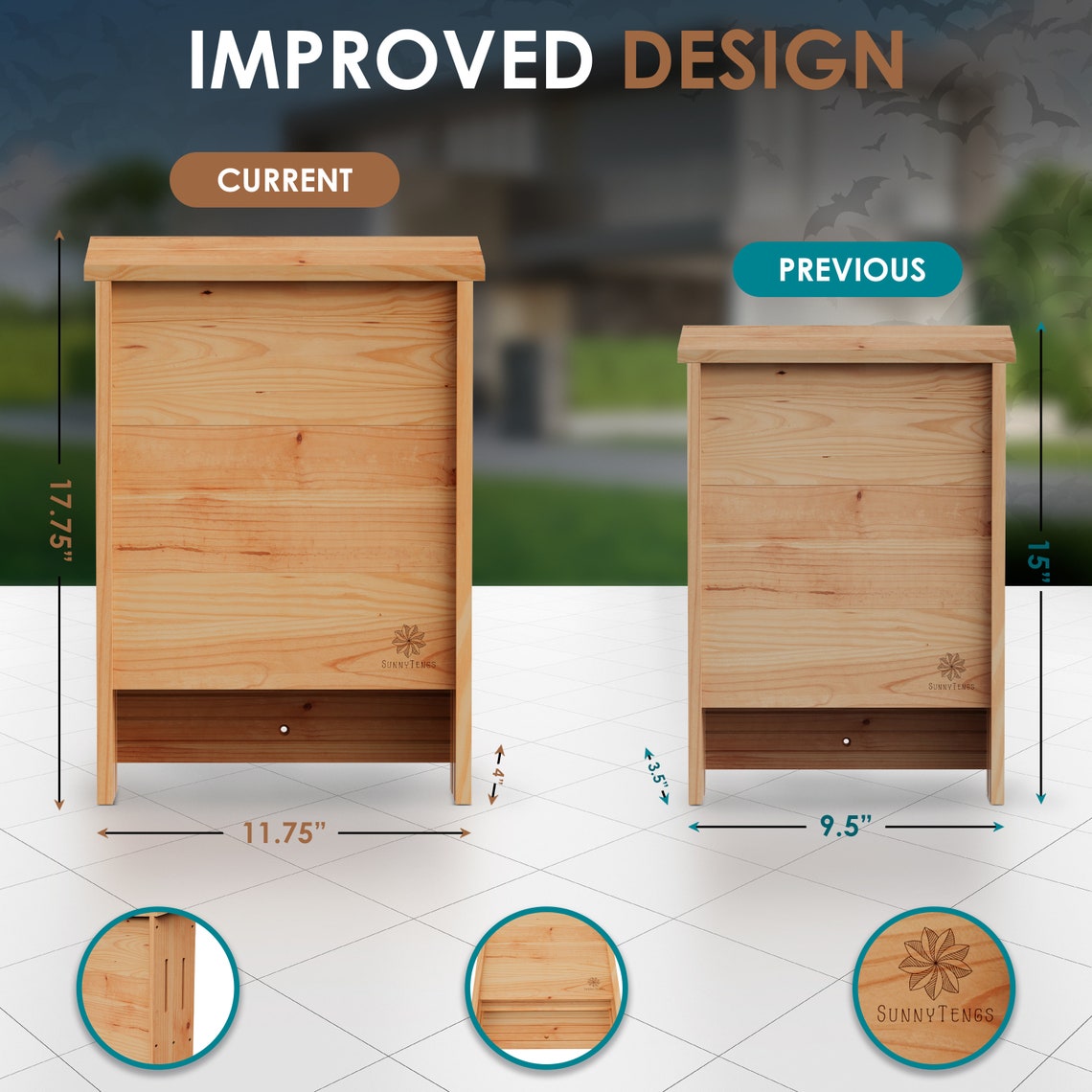 Large Bat House Bat Box Double Chambered Bat Houses - Etsy