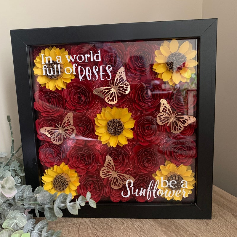 Paper Flower Shadow Box - Etsy