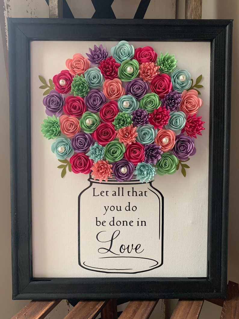 Handcrafted Flower Canvas - Etsy