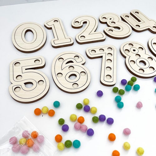 Number Sensory Trays - Etsy