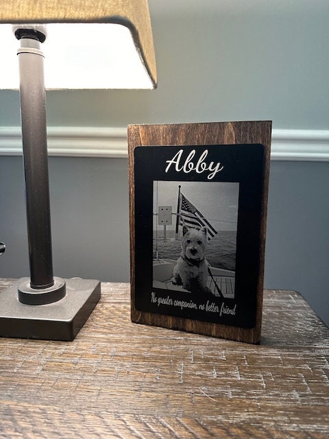 Custom Aluminum Laser Engraved Pet Photo Memorial Metal - Personalized ...