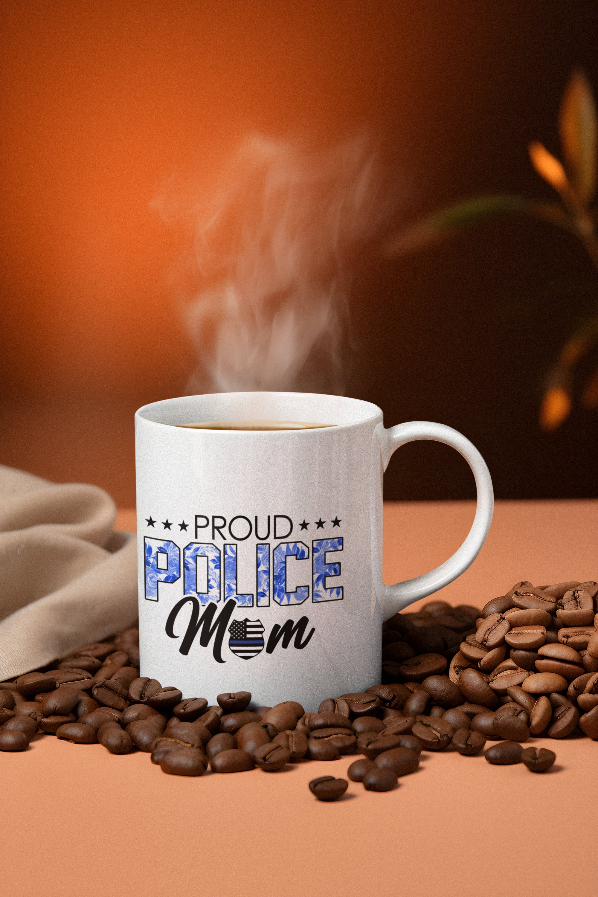 Blue Line Hero: Proud Mom of a Police Officer - 11 Oz Coffee Mug - Show ...