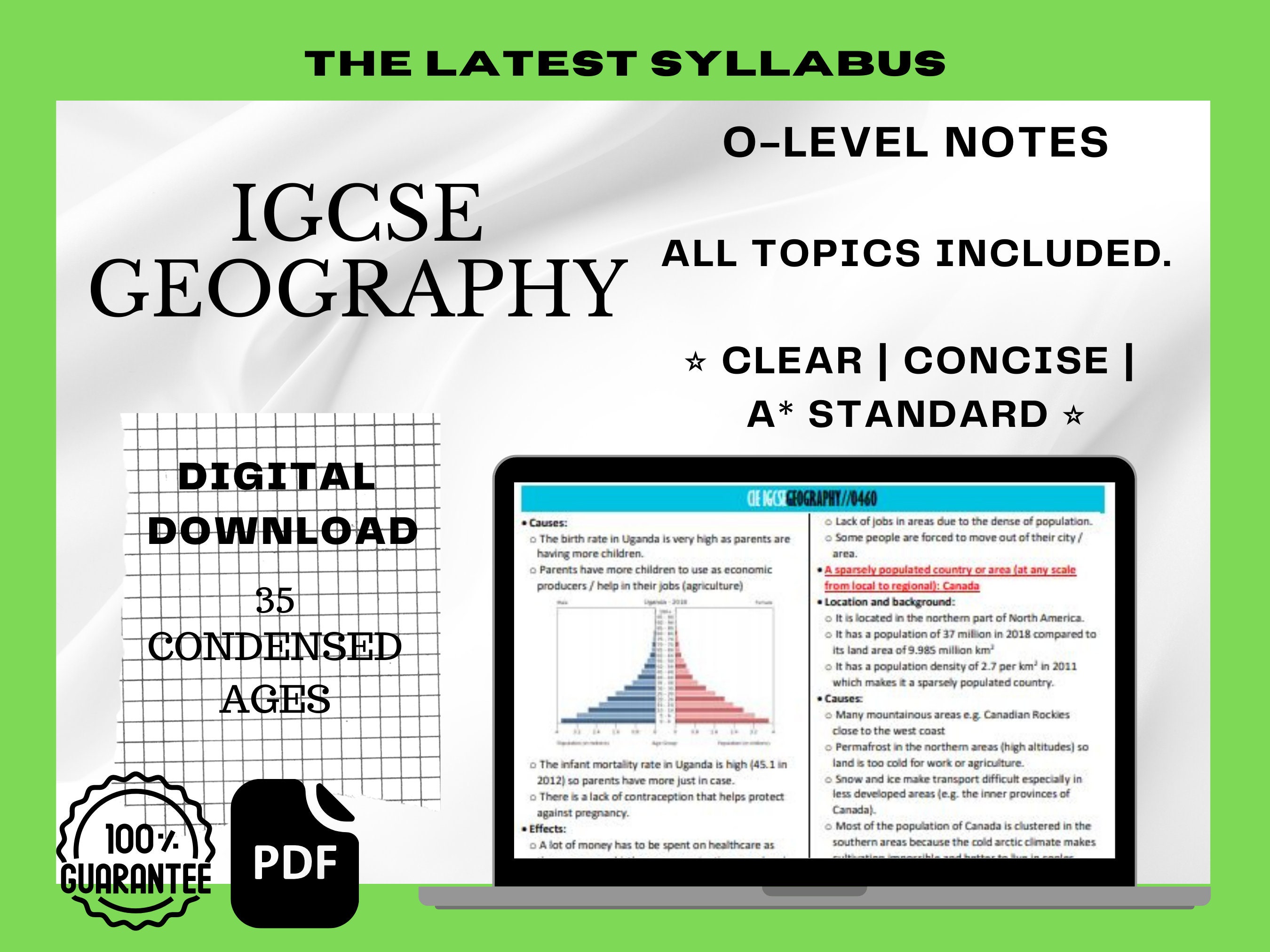 Geography IGCSE O Level Revision Study Notes Detailed And Etsy