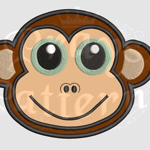 Monkey Applique With a SVG Cut Out Option | Digital Embroidery Design ...