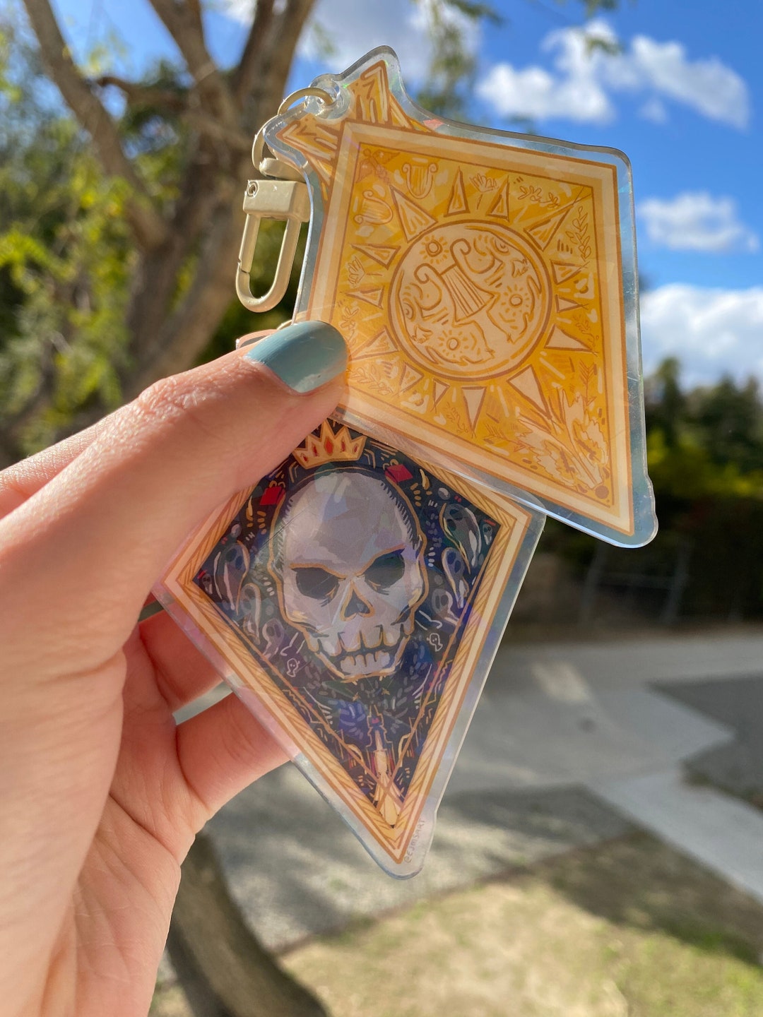 Sun Child and Emo Child /PJO Holo Keychain - Etsy
