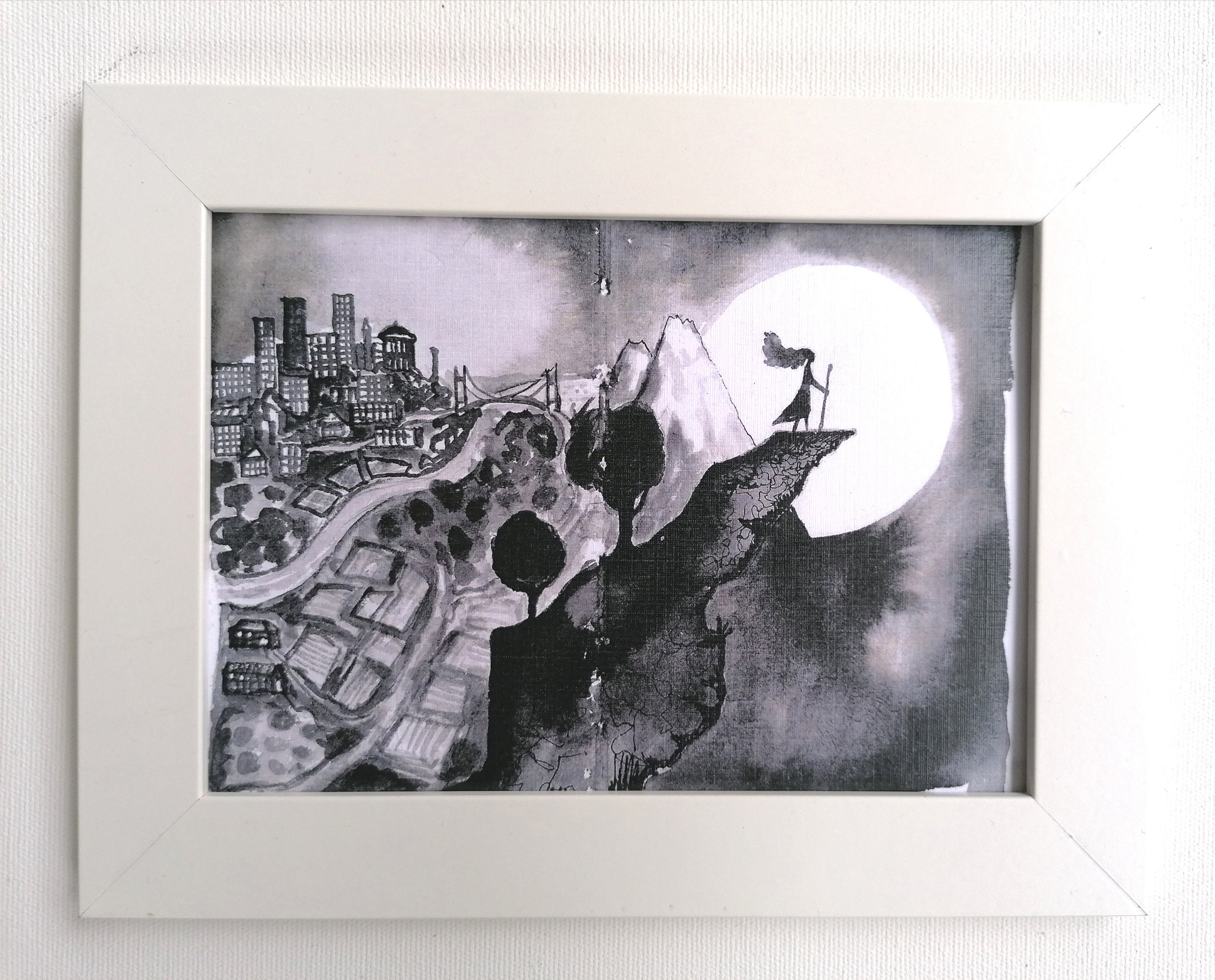 Outpost. Ink Drawing (with Accompanying Story Behind the Drawing ...