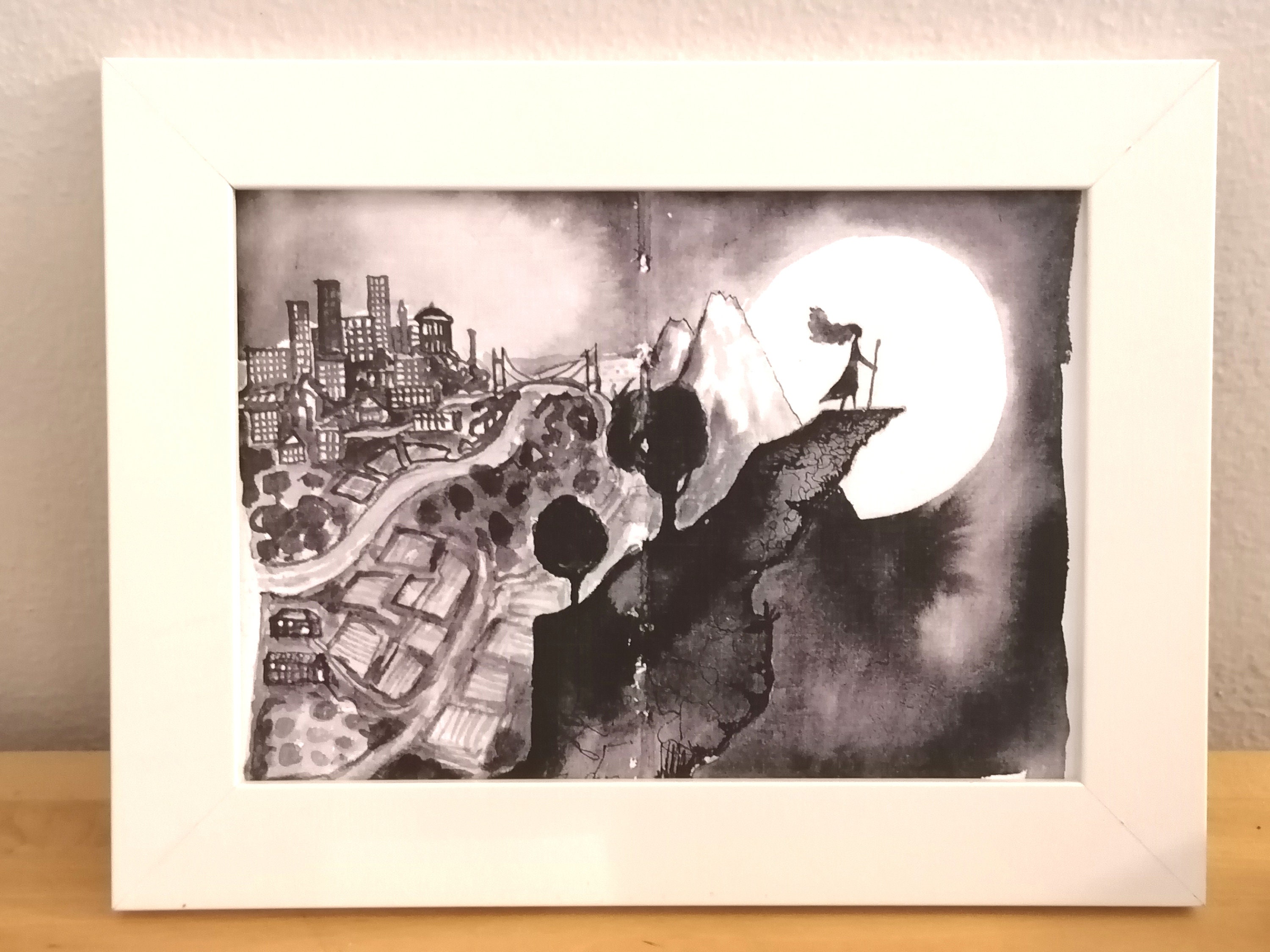 Outpost. Ink Drawing (with Accompanying Story Behind the Drawing ...