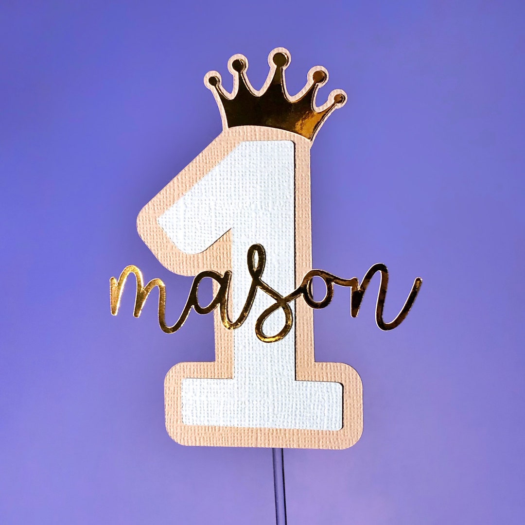 1st Birthday Cake Topper, Gift, Girl, Boy, First Birthday Decorations ...
