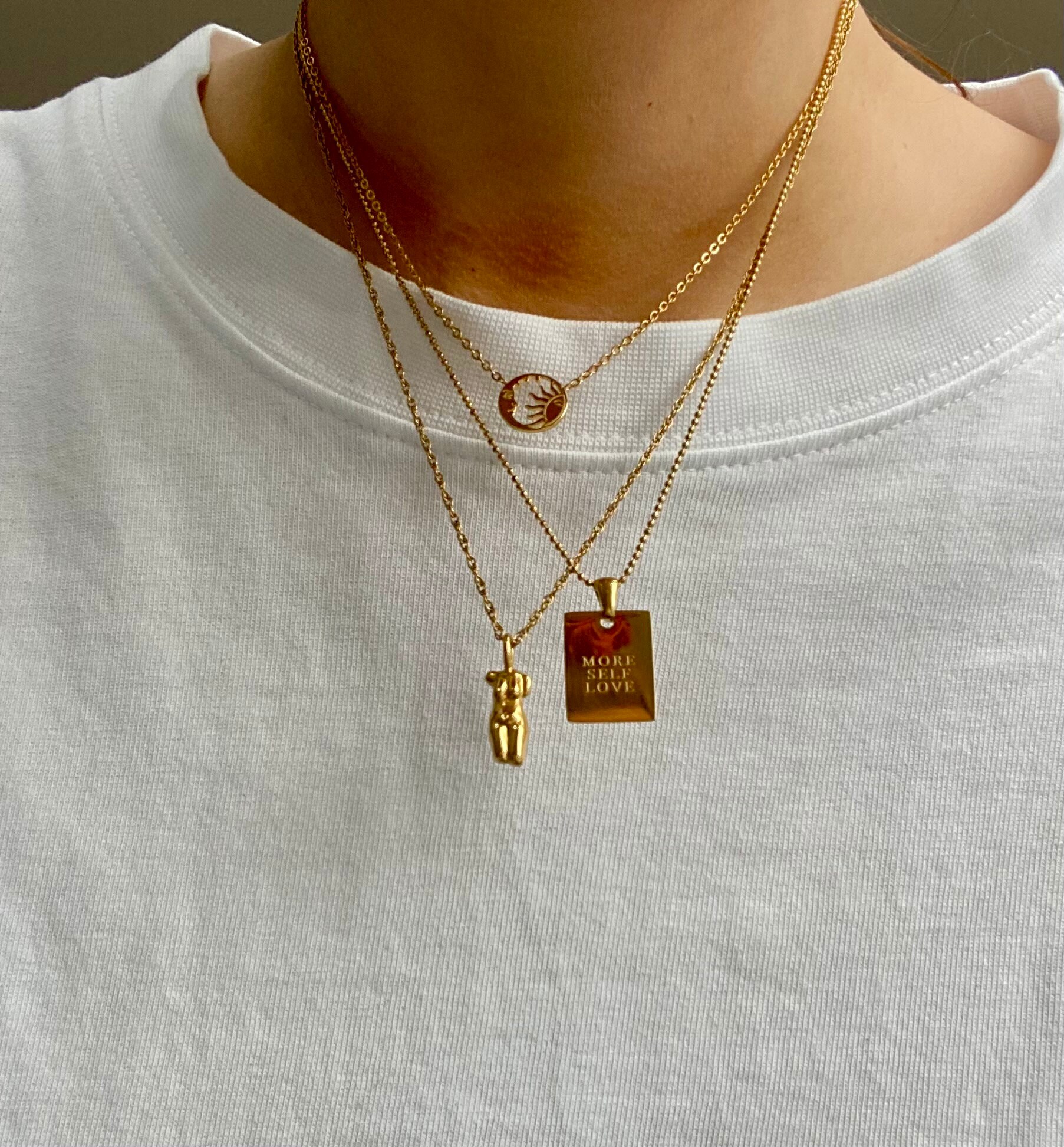 The Body Necklace 18k Gold Plated Goddess Necklace Aphrodite Necklace ...