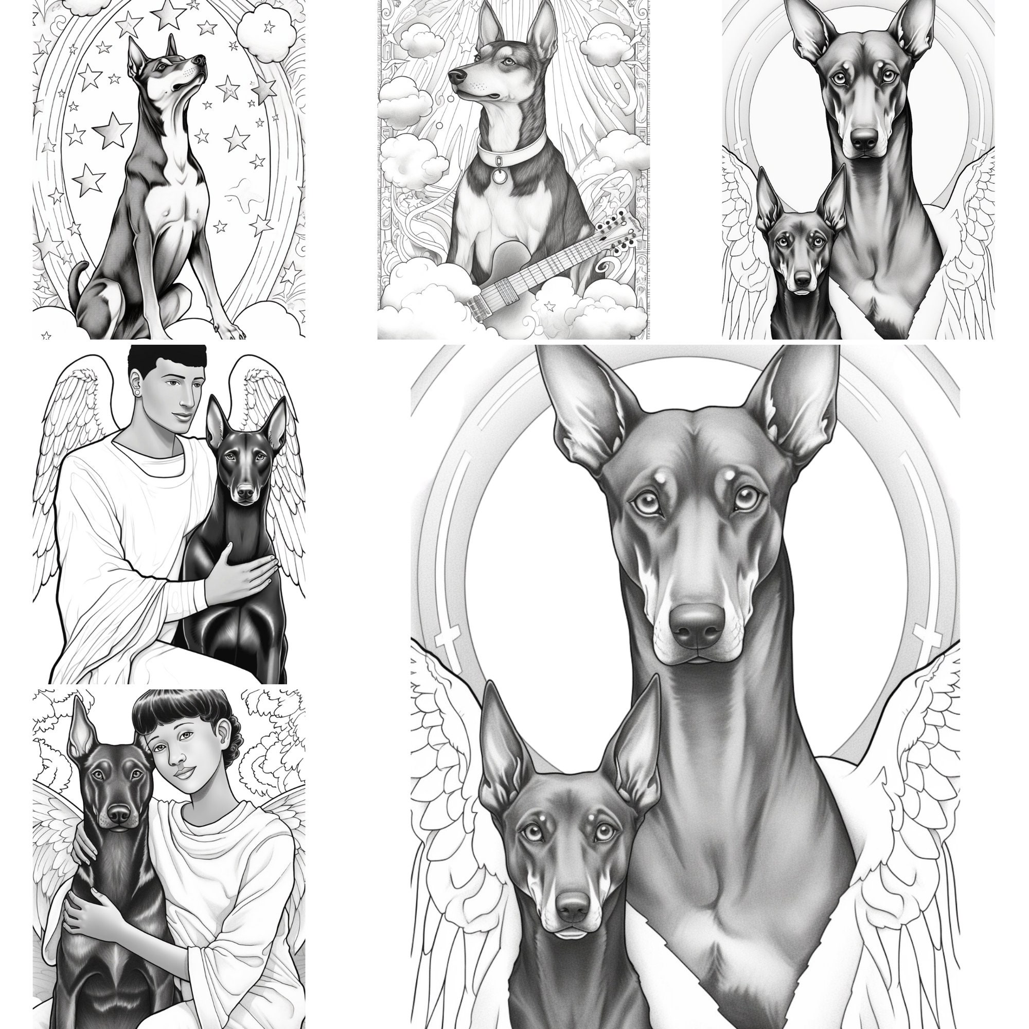 Doberman Pinscher Coloring Sheets Dog Printable and Fun All Ages ...