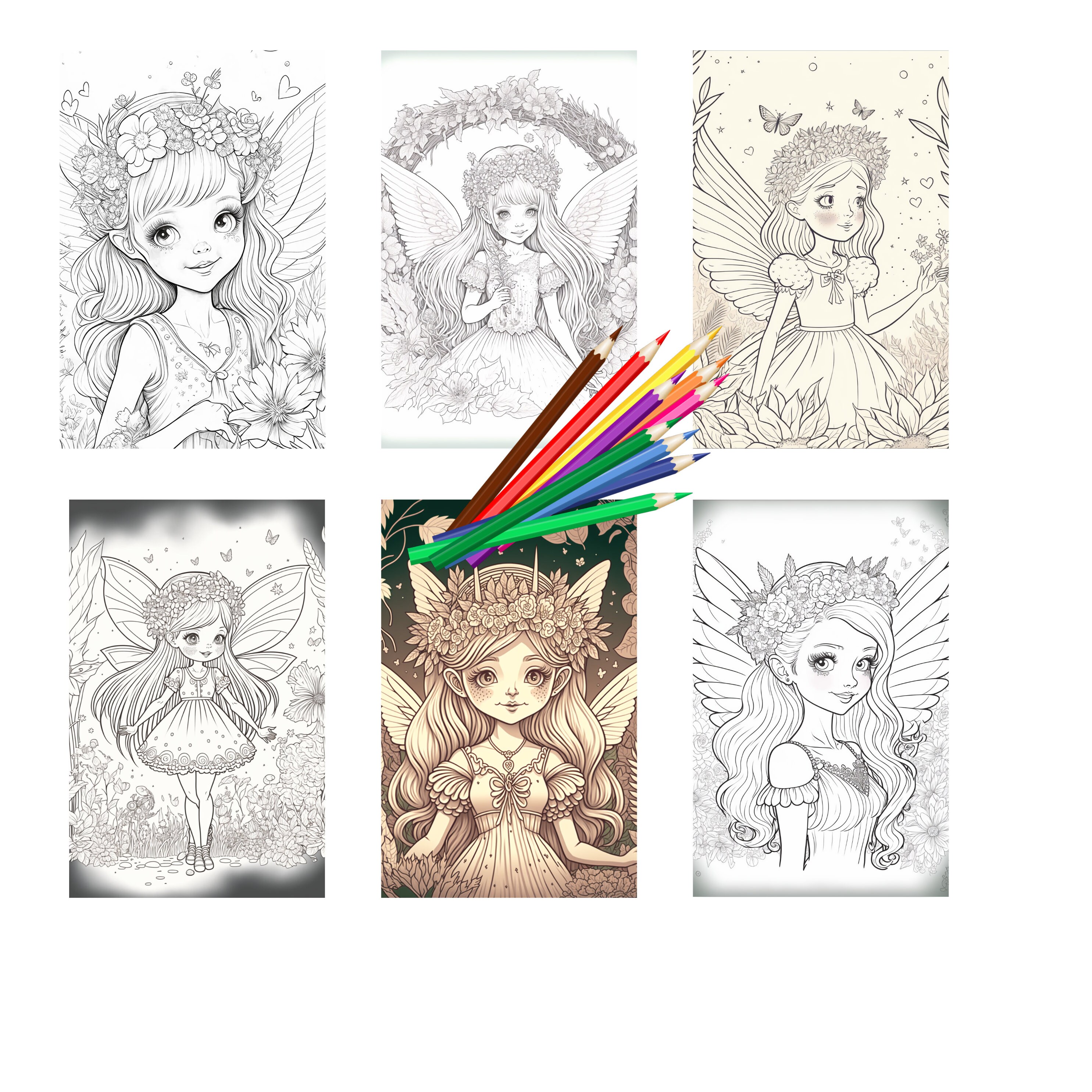 Thumbelina Fairy 14 Printable Coloring Sheets Instant Download Fantasy ...