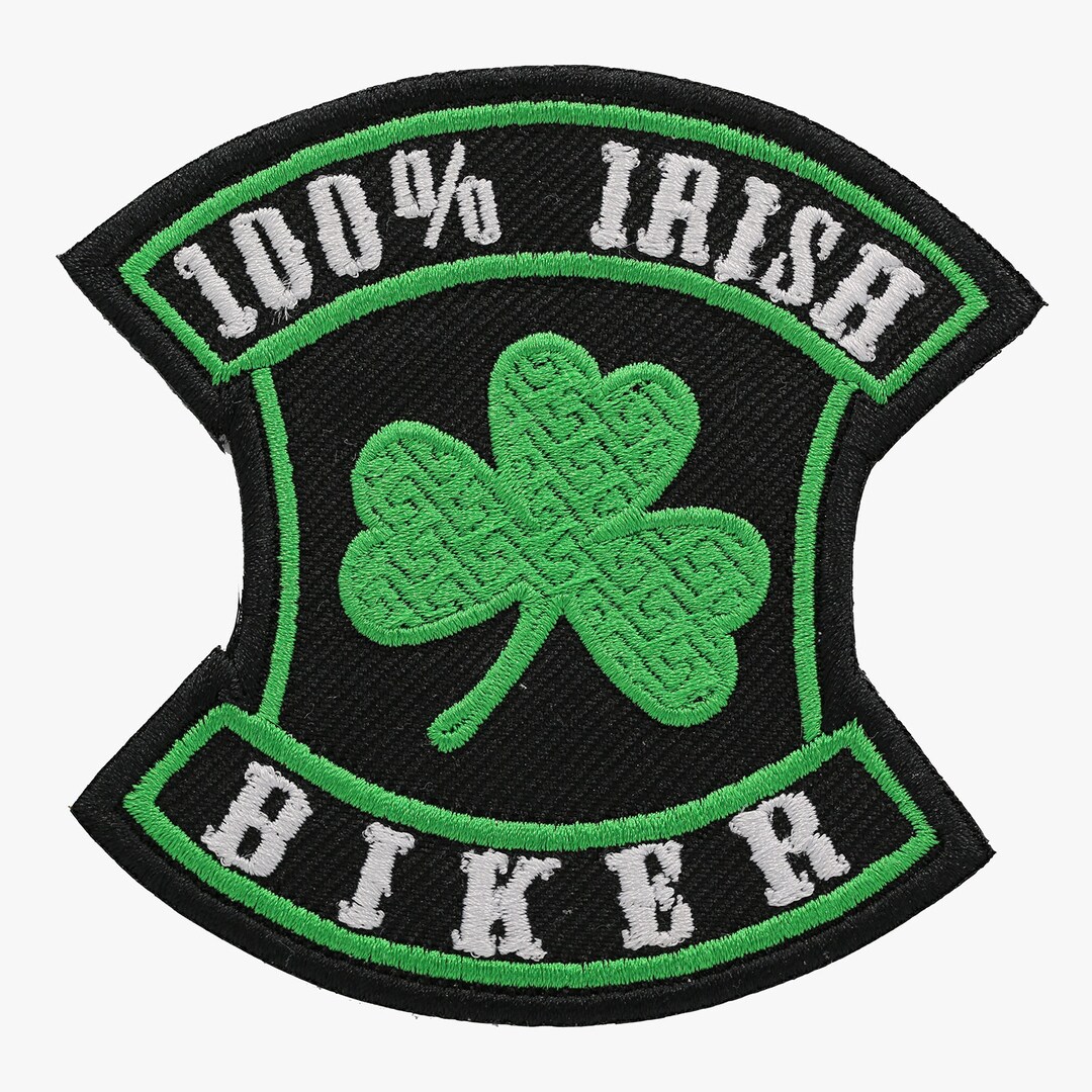 100% Irish Biker Embroidery Biker Patch - Etsy