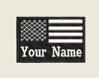 Custom Embroider Girl Skull Biker Name Tag - Etsy