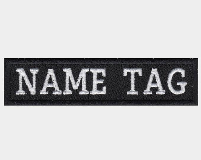 Custom Embroider Girl Skull Biker Name Tag - Etsy