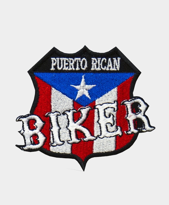 Puerto Rican Biker Embroidery Patch | Etsy