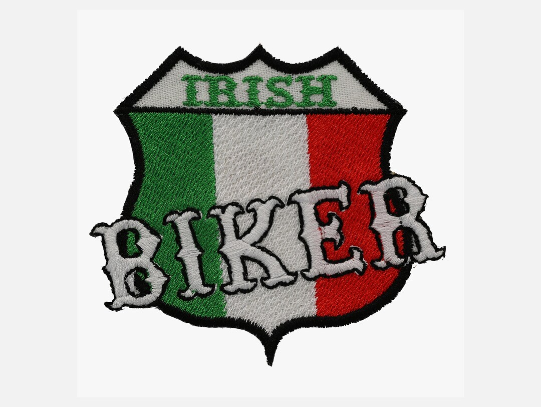 Irish Biker Embroidery Patch - Etsy