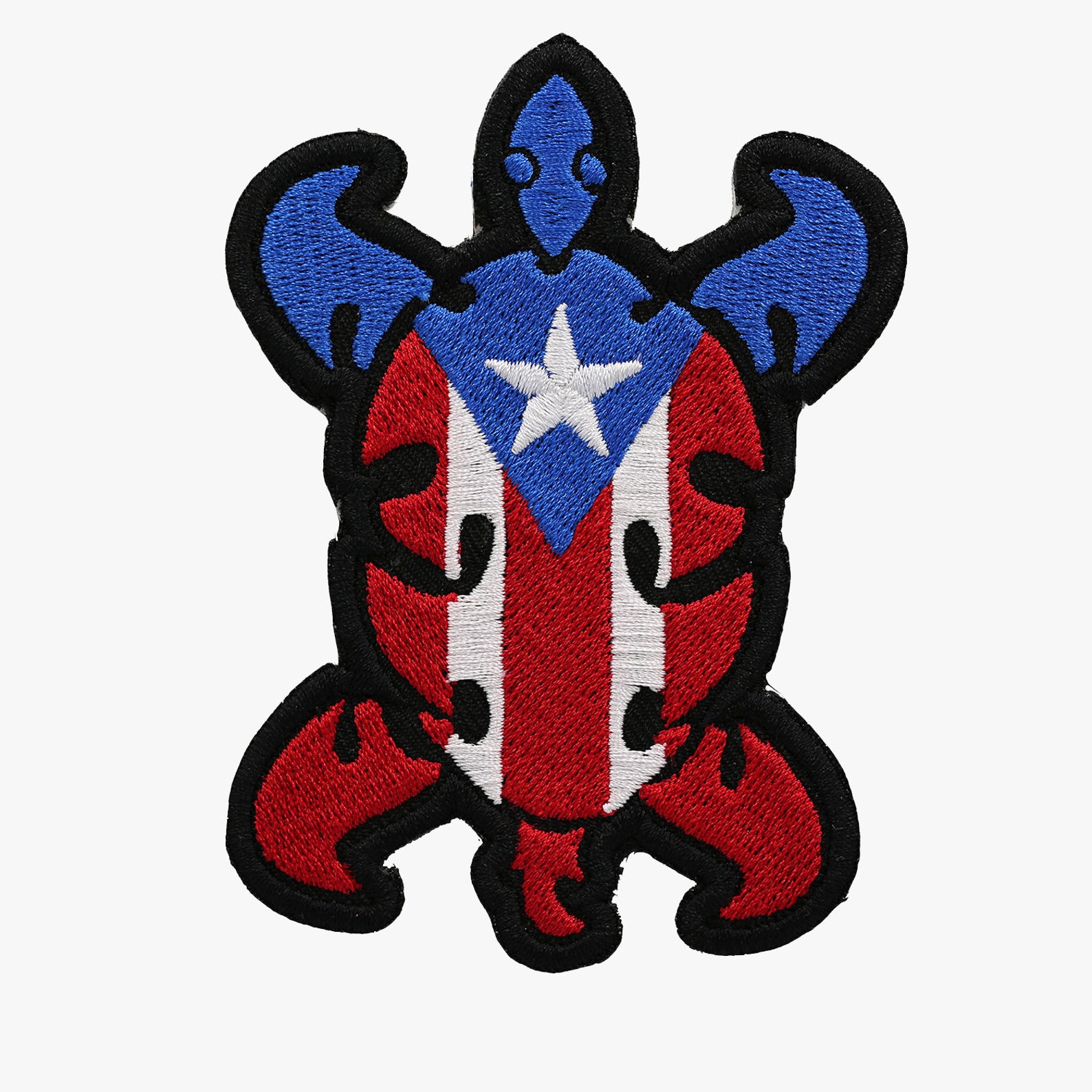 Turtle Puerto Rican Flag Embroidery Biker Patch - Etsy