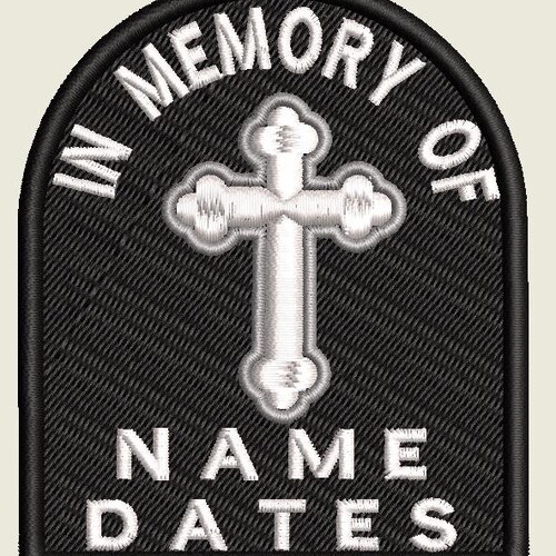 Custom Embroider Memorial Circle Biker Patch - Etsy