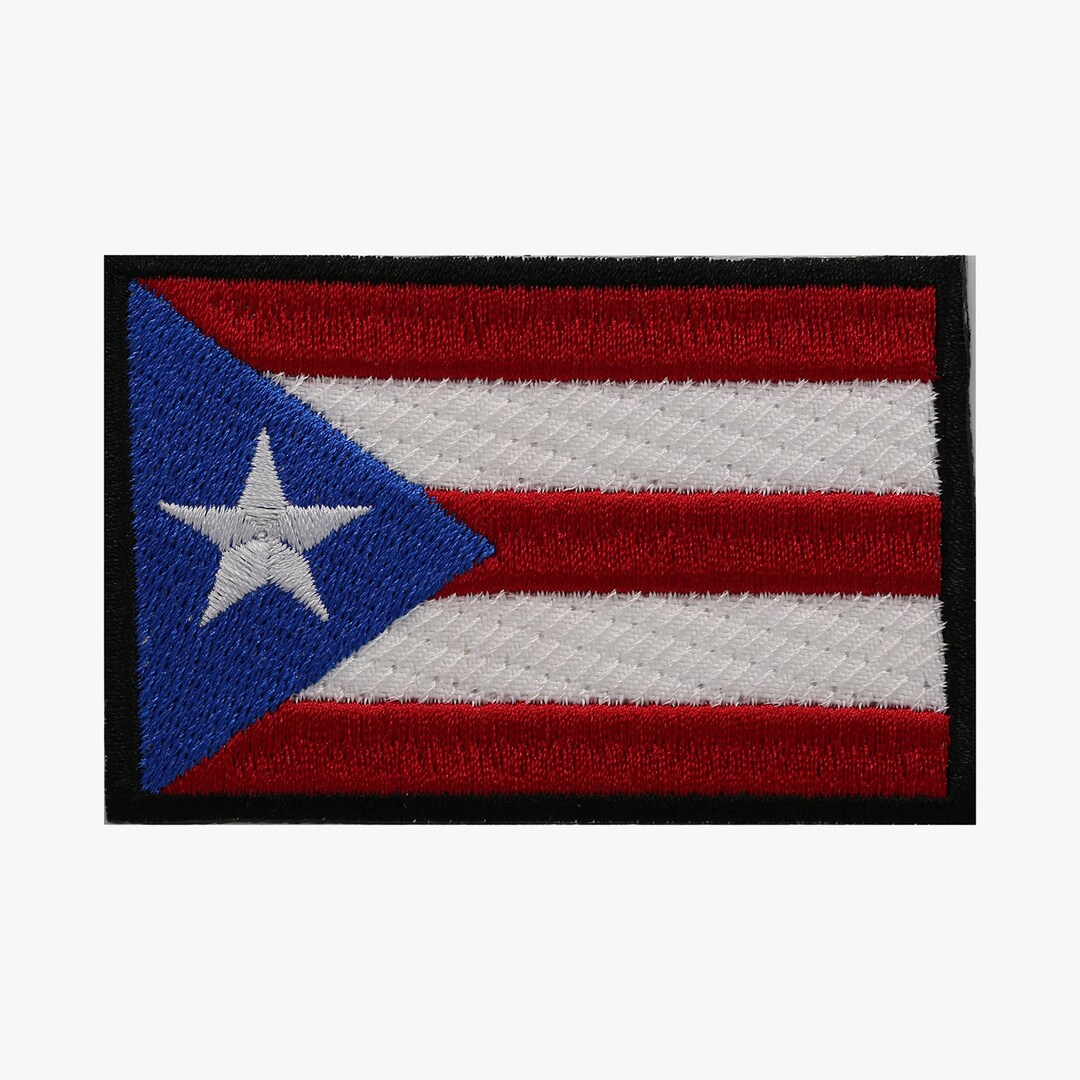 Puerto Rican Flag Biker Embroidery Biker Patch - Etsy