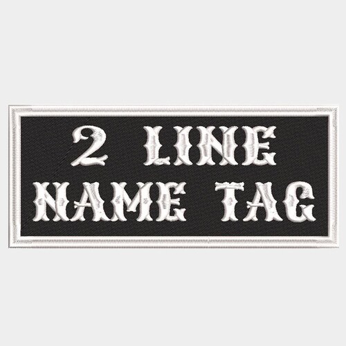 Custom Embroider Girl Skull Biker Name Tag - Etsy
