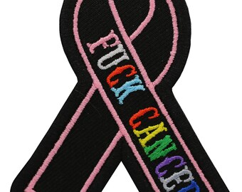 Embroidered Iron in Patch Breast Cancer Survivor Ribbon - Etsy