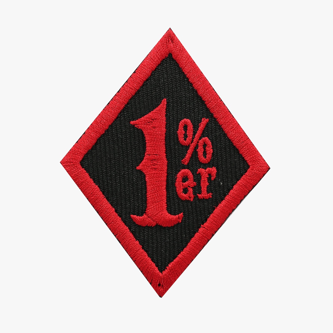 One Percent Diamond Biker Embroidery Patch - Etsy