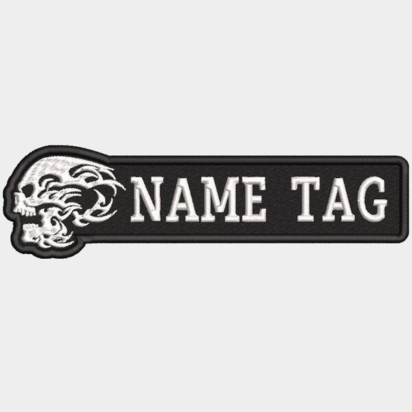 Embroidered Name Tag - Etsy