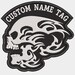 Custom Embroider Tribal Skull Name Tag - Etsy