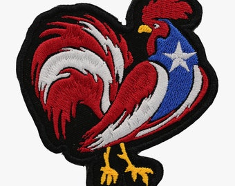 Super Puerto Rican Flag Biker Embroidery Patch | Etsy