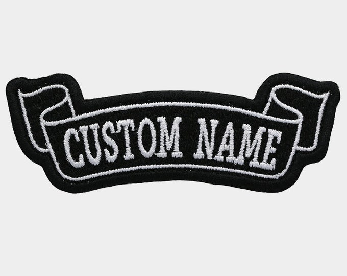 Custom Embroider Girl Skull Biker Name Tag - Etsy