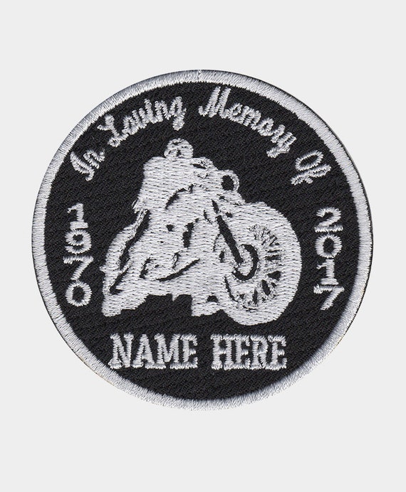 Custom Embroider Memorial Circle Biker Patch - Etsy