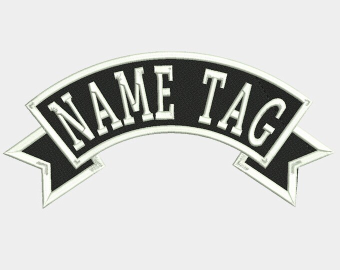 Custom Embroider Girl Skull Biker Name Tag - Etsy
