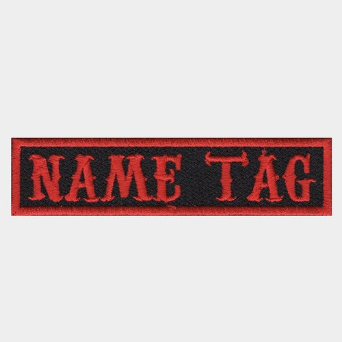 Custom Embroider Girl Skull Biker Name Tag - Etsy