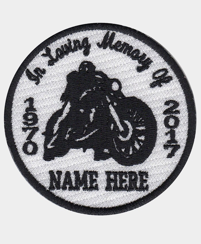 Custom Embroider Memorial Circle Biker Patch - Etsy
