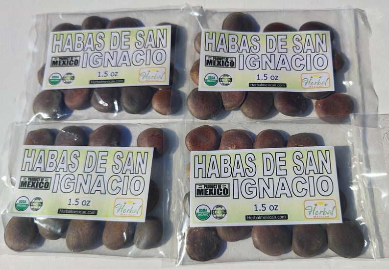 Habas De San Ignacio 1.5oz 12 a 14 Habas Enteras Ignatius Bean, Haba De ...