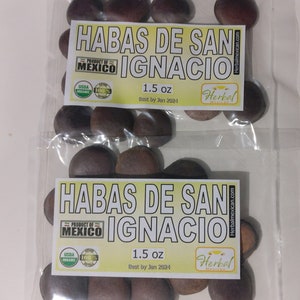 Habas De San Ignacio 1.5oz 12 a 14 Habas Enteras Ignatius Bean, Haba De ...