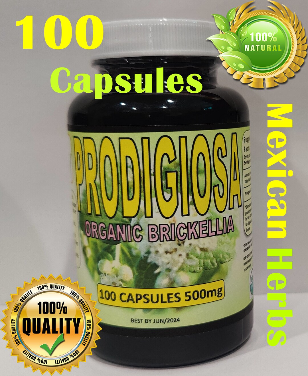Prodigiosa 100 Capsulas/capsules, Prodijiosa, Amula Herbs, Premium ...